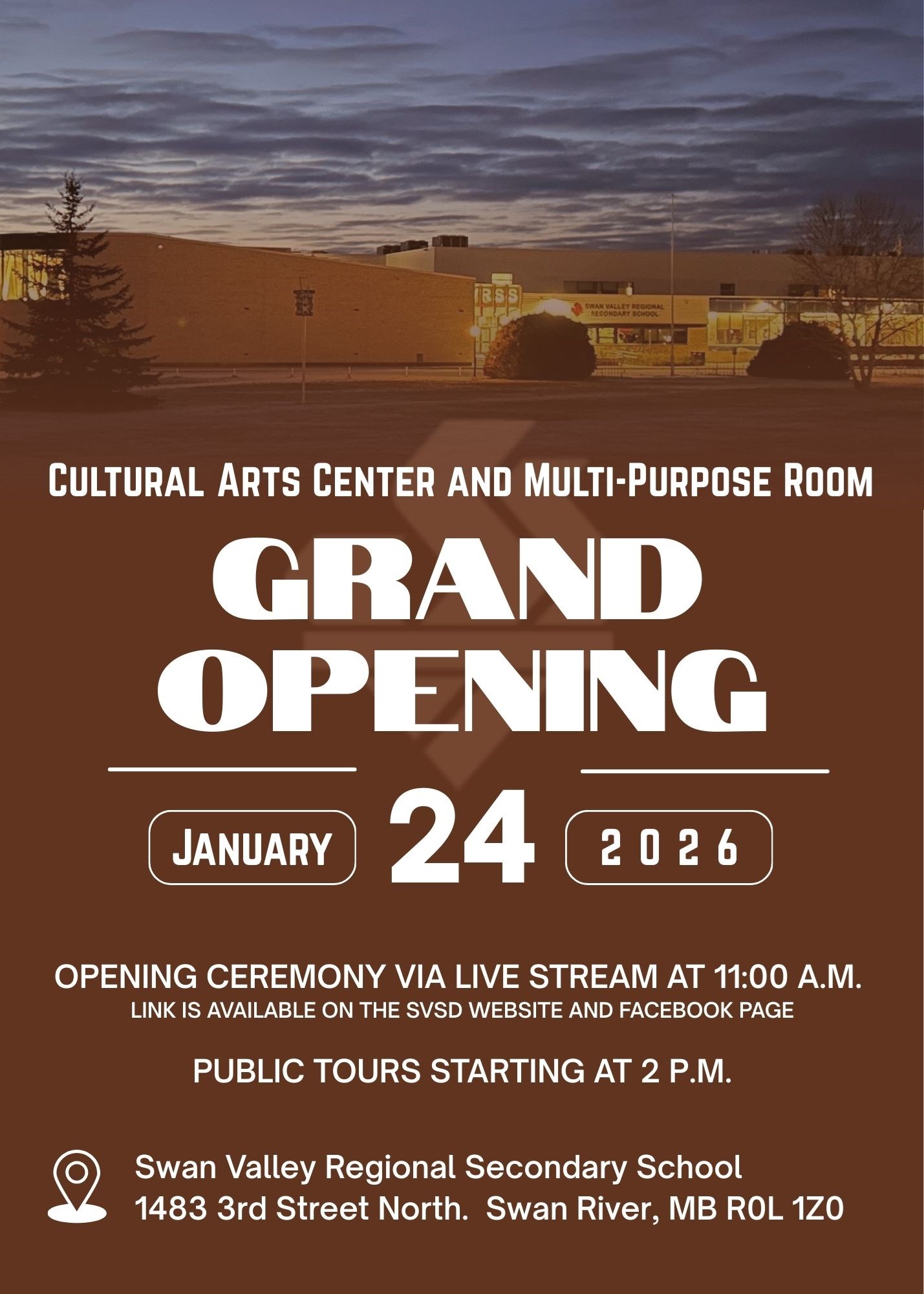 GRAND OPENING - Cultural Arts Center and Multi-Purpose Room - January ...