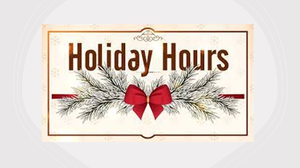 Holiday Hours